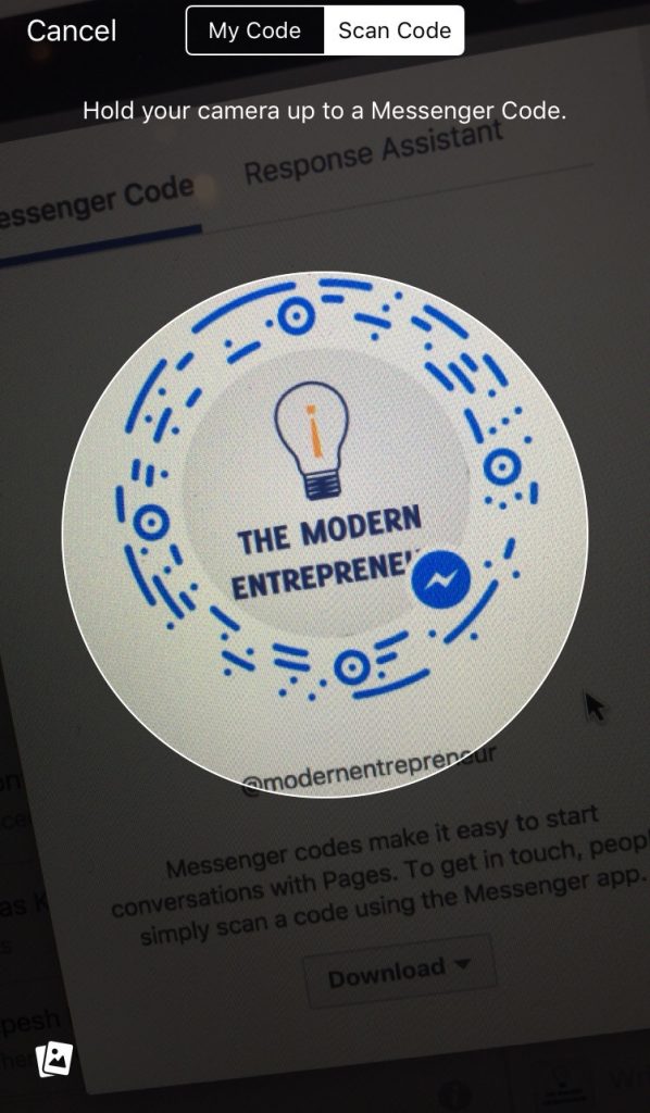Facebook Messenger Scan Codes — Daniel McClure